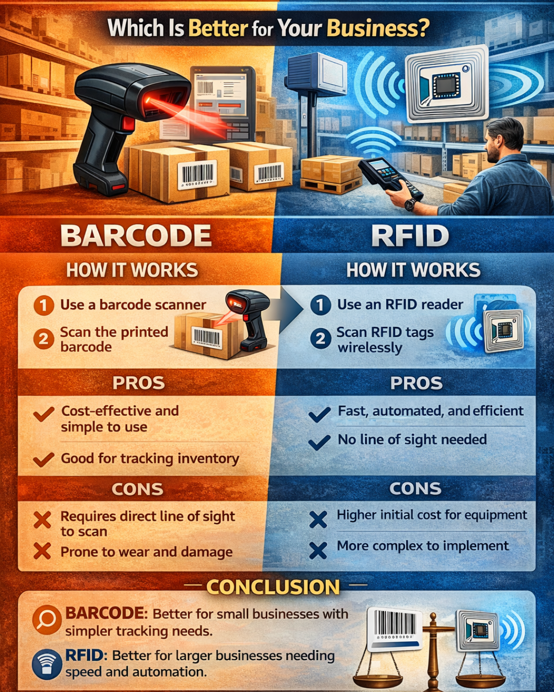 Barcode vs RFID — Which Is Better for Your Business?